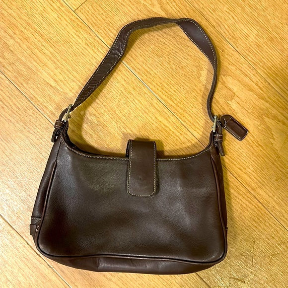 Coach | Bags | Coach Vintage Y2k Hobo Shoulder Genuine Leather Dark ...